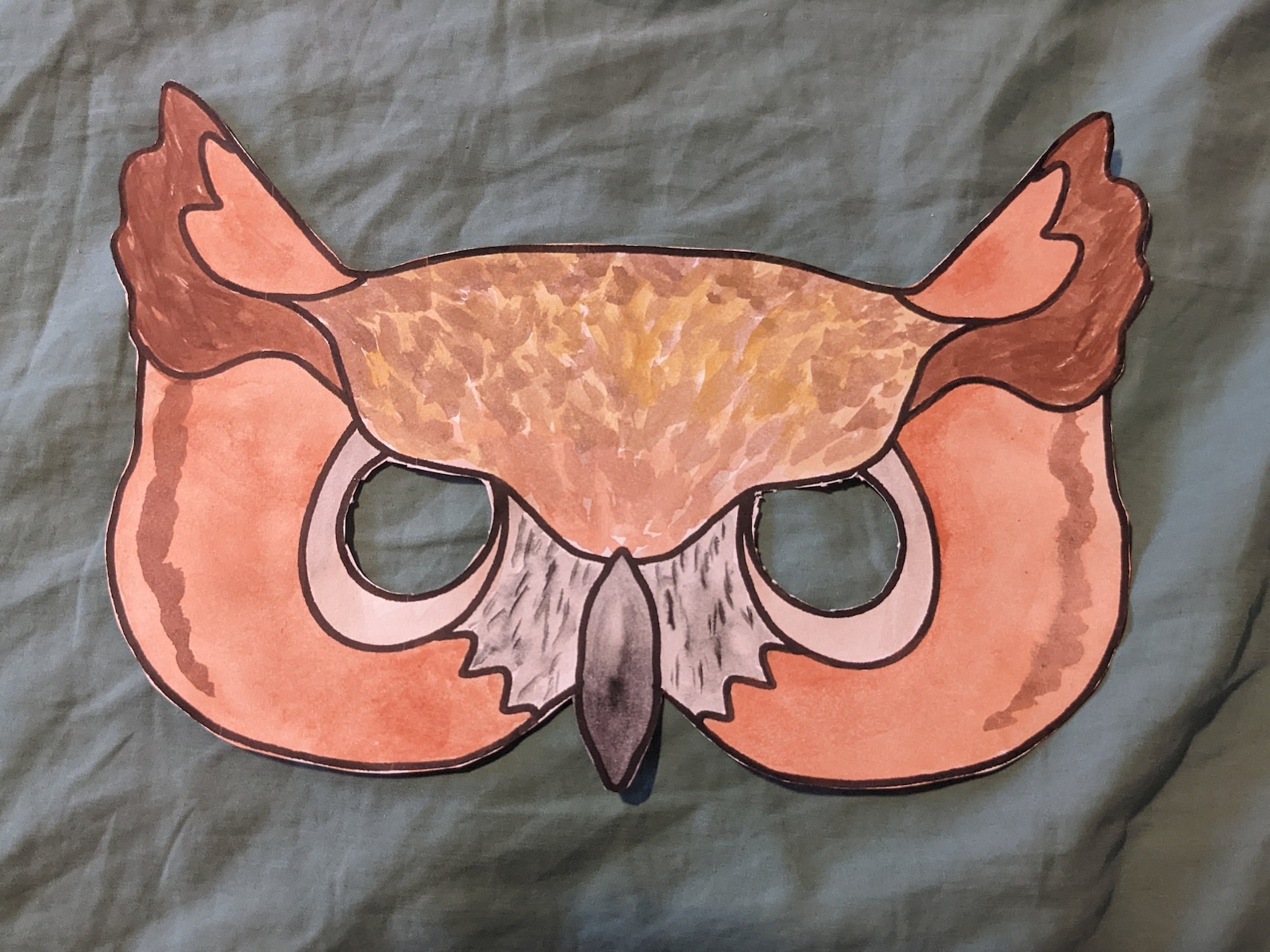 Two Printable Bird Masks: Decorate Your Own Osprey and Owl Masks Crafts ...
