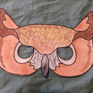 Two Printable Bird Masks: Decorate Your Own Osprey and Owl Masks ...