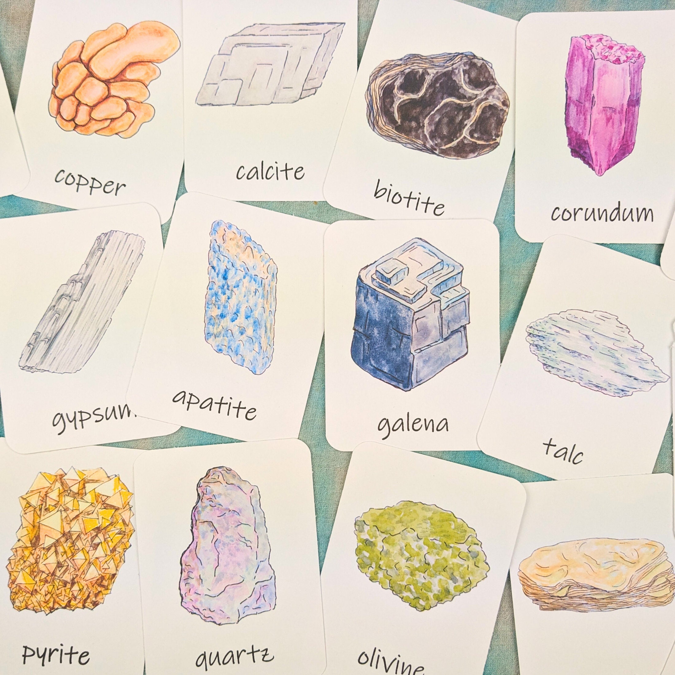 Mineral ID Flashcards: Double-sided With Info for Mineral ...