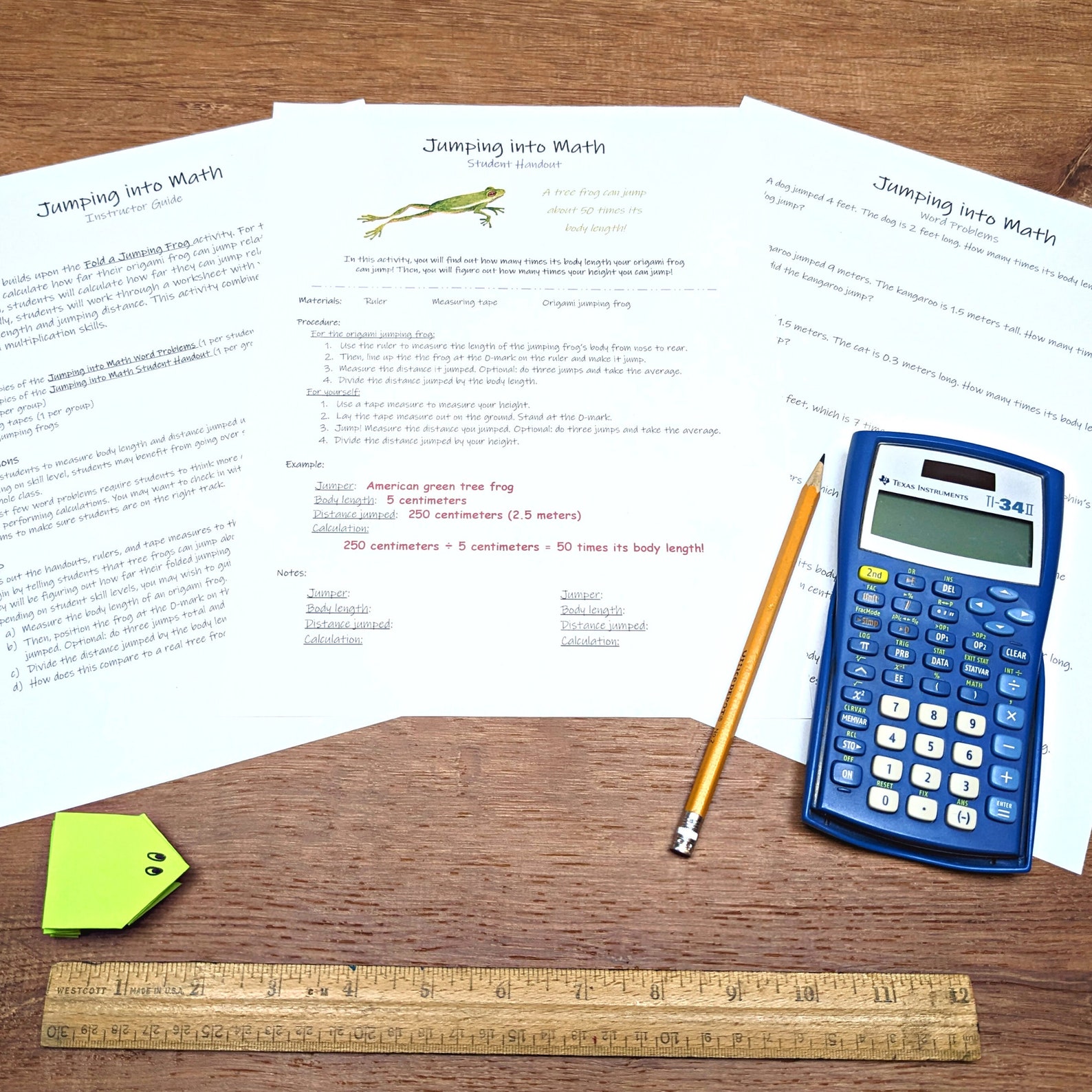 Origami Frog Engineering: STEM Mini Study, Printable Activities ...