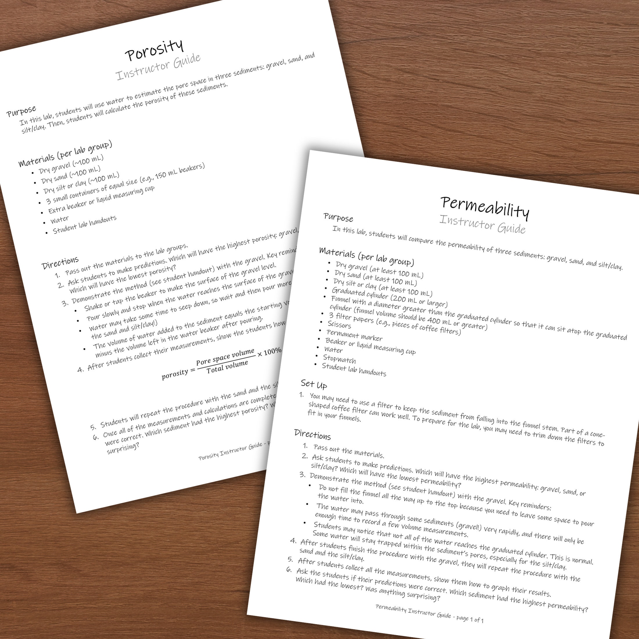 Porosity & Permeability Lab Activities: Science Projects With ...