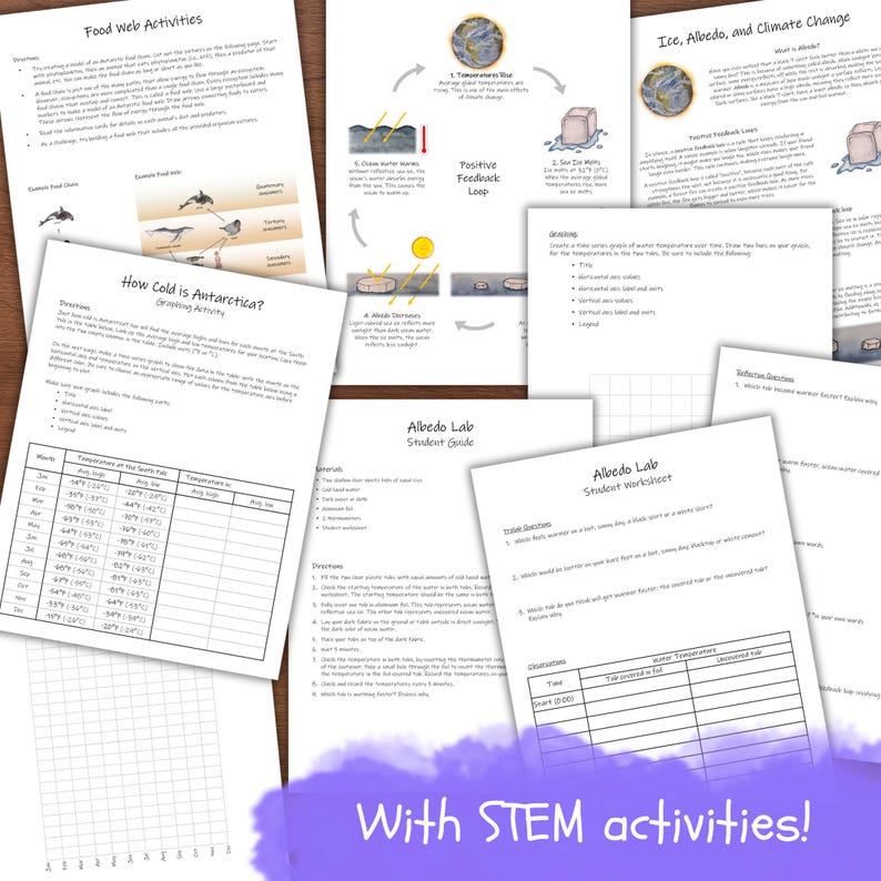 Arctic & Antarctica Polar Science Unit Bundle: Homeschool Printable ...