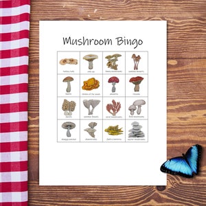 Mushroom Bingo Set: 25 Watercolor Bingo Cards (printable PDF) - Etsy