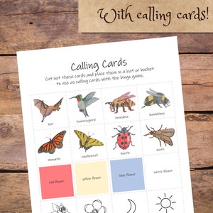Pollinator and Plant Bingo: Set of 20 Unique Bingo Cards With Calling ...