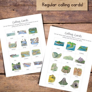 Landforms Bingo Set: 25 Unique Bingo Cards! Review Game for Studying ...