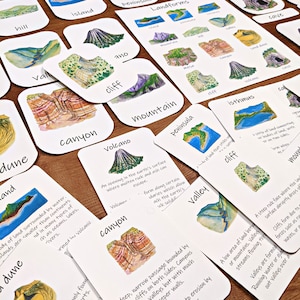 Common Landforms Mini Study Printable Geography Study Pack for Kids - Etsy