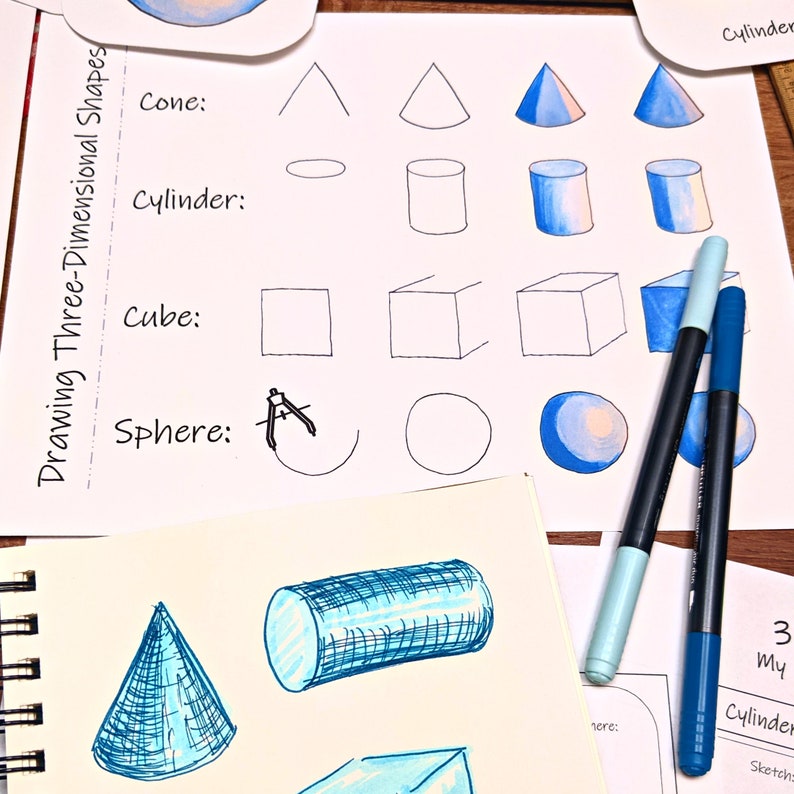 3D Shapes Mini Study: Three-dimensional Shapes Lesson Plan - Etsy