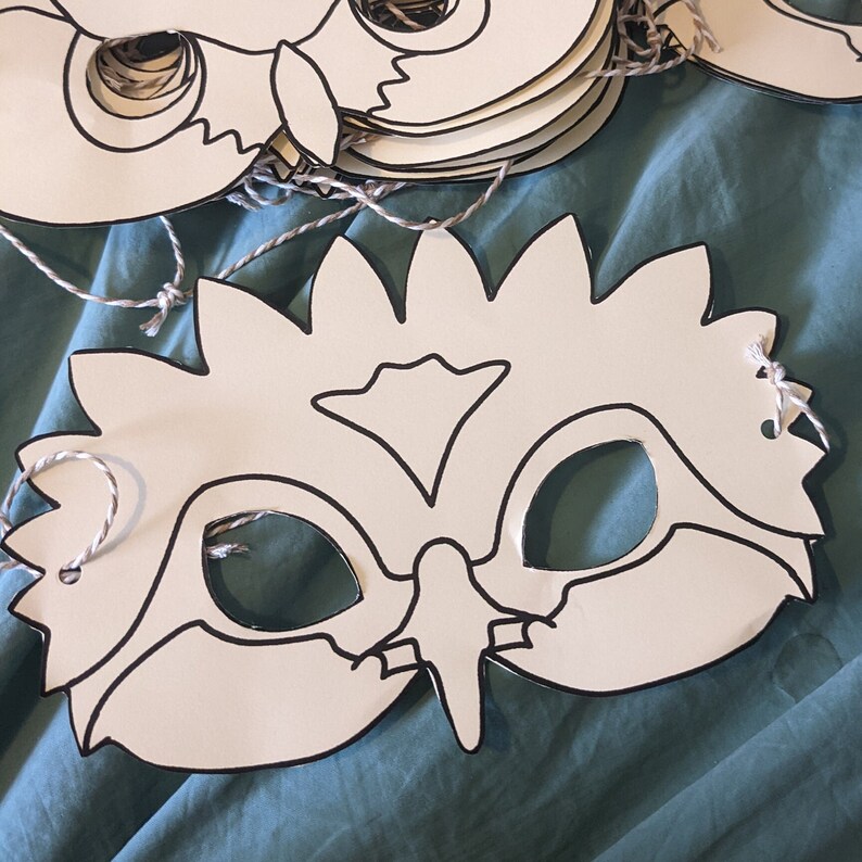 Two Printable Bird Masks: Decorate Your Own Osprey and Owl Masks ...