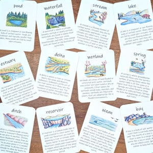 Common Water Features Mini Study: Classroom Earth Science Printables ...