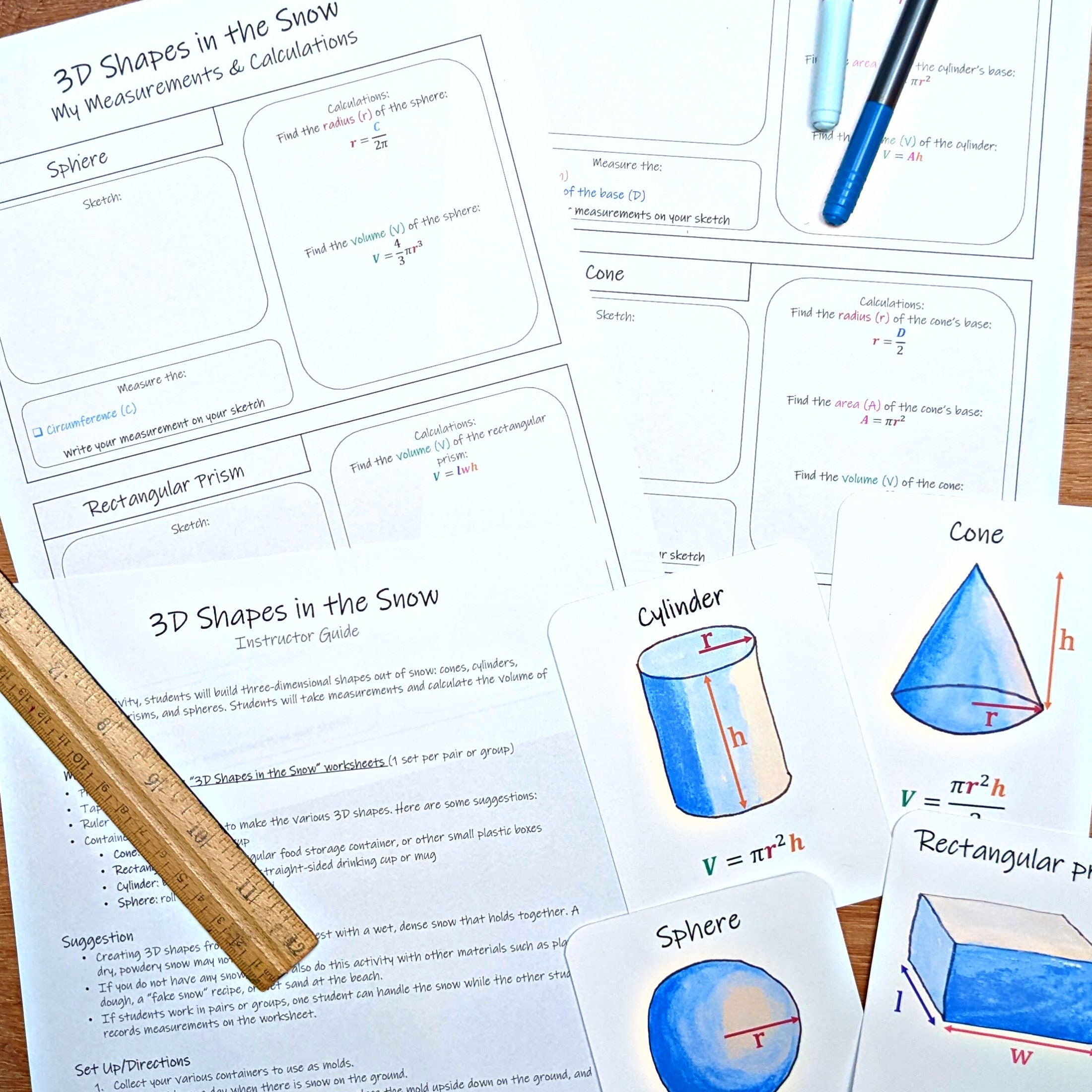 3D Shapes Mini Study: Three-dimensional Shapes Lesson Plan - Etsy