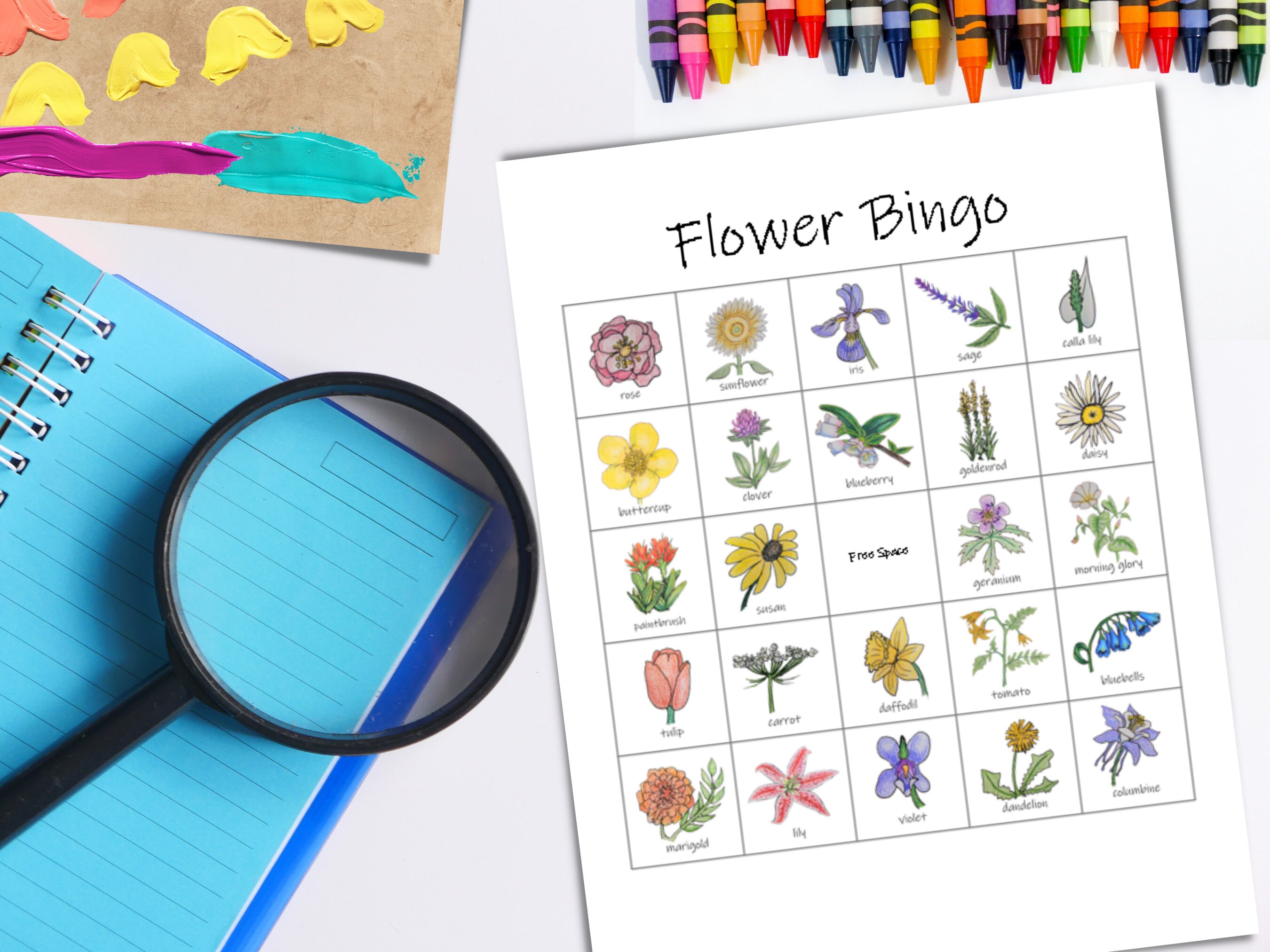 Flower Bingo Set: 25 Unique Bingo Cards With Calling Cards - Etsy
