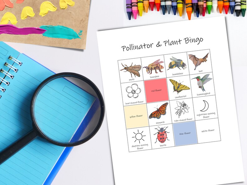 Pollinator and Plant Bingo Game With 20 Unique Cards and Calling Cards ...