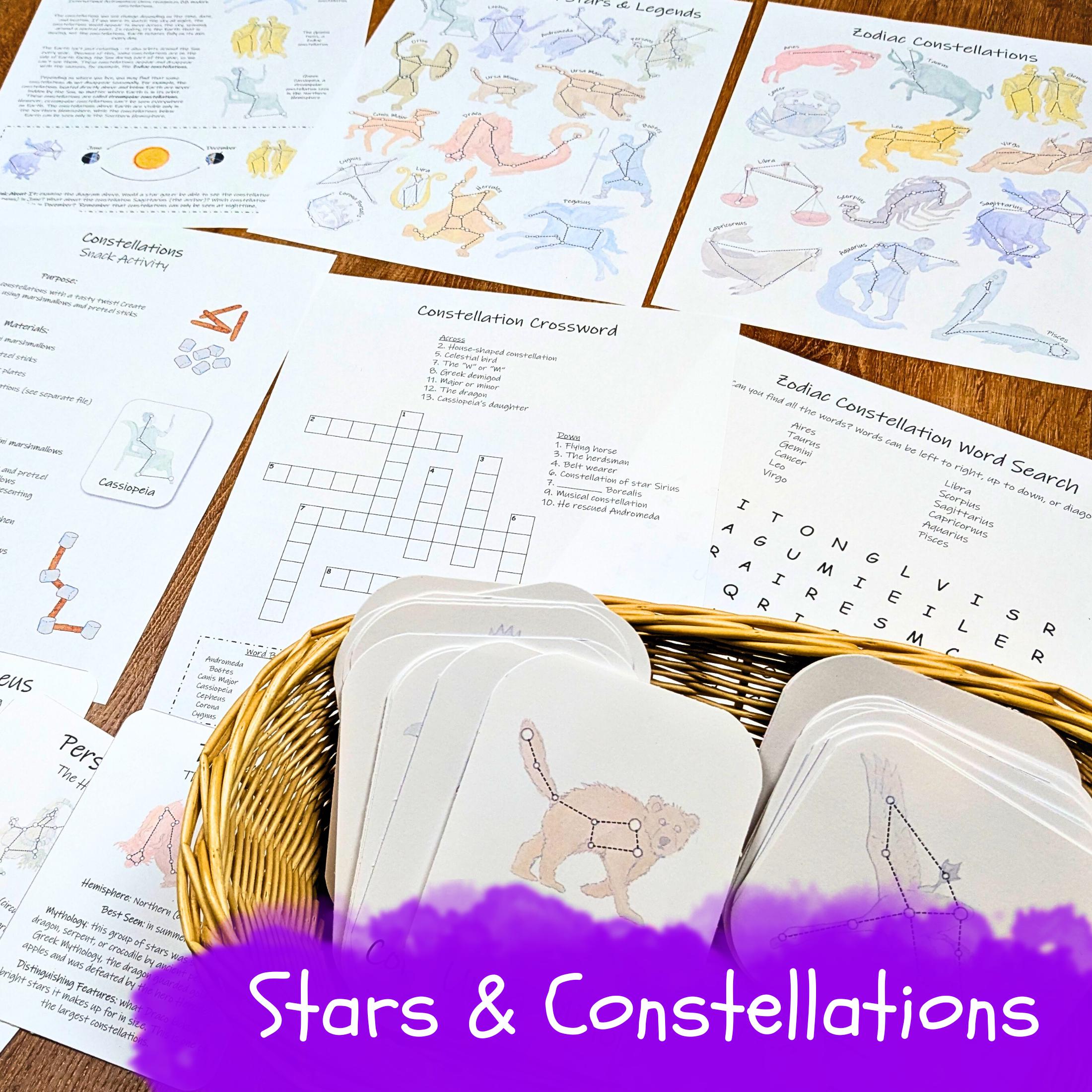 Night Sky Astronomy Unit: Printable Homeschool & Classroom Activities ...