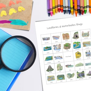 Landforms Bingo Set: 25 Unique Bingo Cards! Review Game for Studying ...