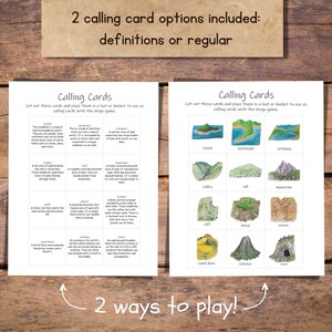 Landforms Bingo Set: 25 Unique Bingo Cards! Review Game for Studying ...