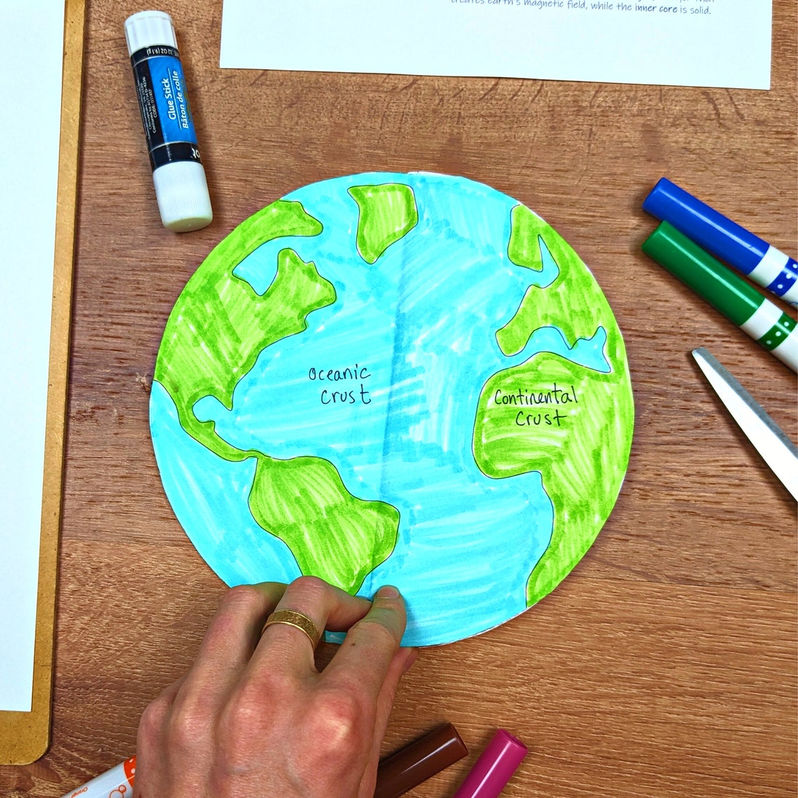 Model of Earth's Layers: Printable Templates, Science Project, Layers ...