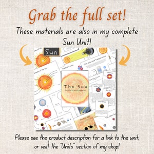 Sun Mini Study: Homeschool Science Lesson (PDF Download) - Etsy