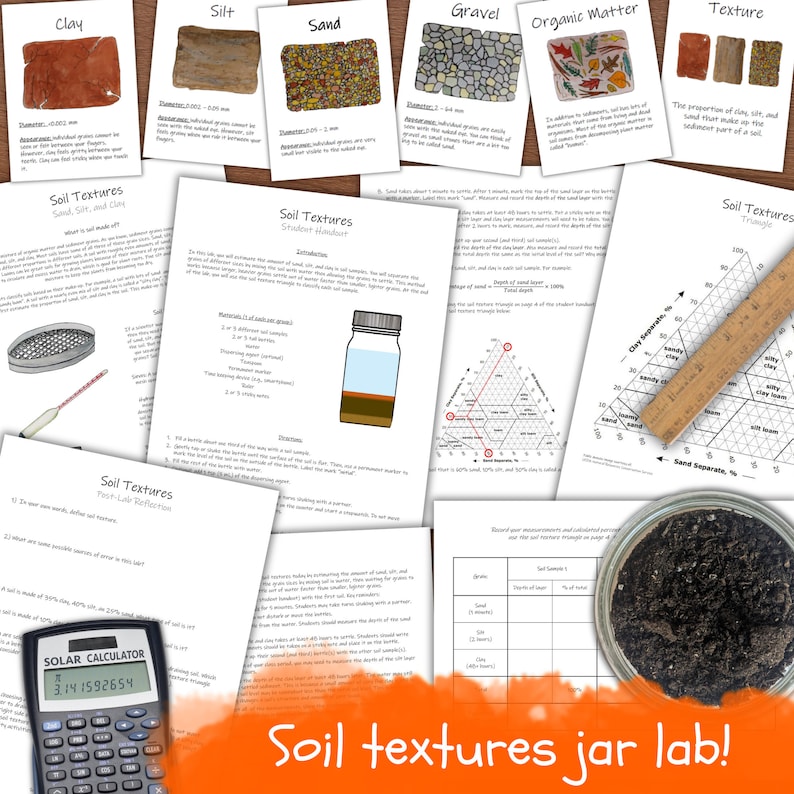 Soil Science Unit: Lab Activities, Soil Textures, Horizons (PDF ...