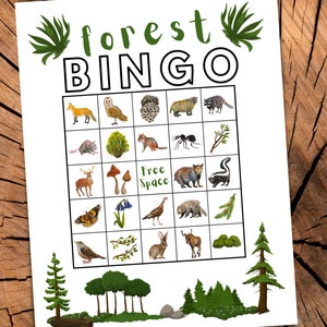 Forest Bingo: Printable Game for Camping, Forest School, Woodland ...