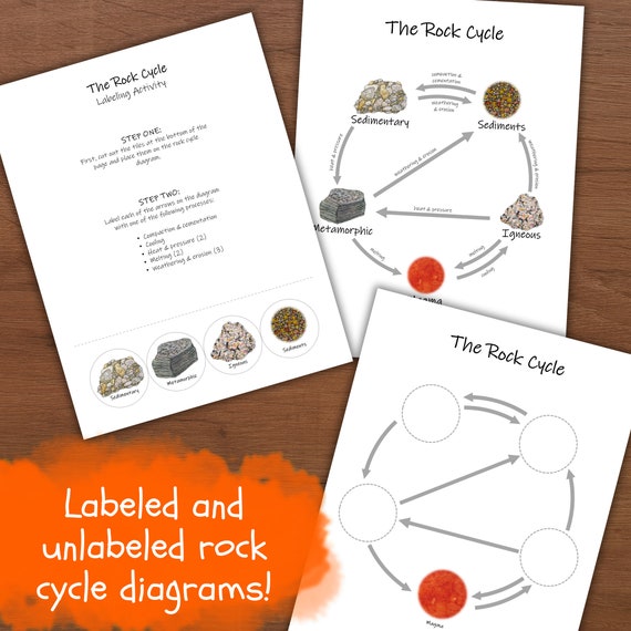 Hoja De Trabajo Sobre El Ciclo De Las Rocas: Etiqueta El Diagrama EL