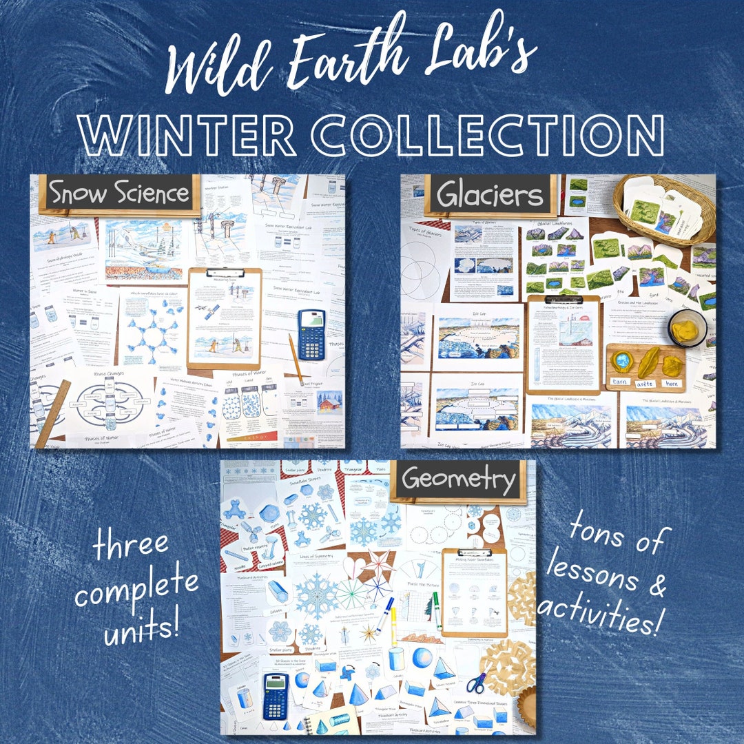 Winter Collection: Science & Math Units for Snow, Geometry, Glaciers ...