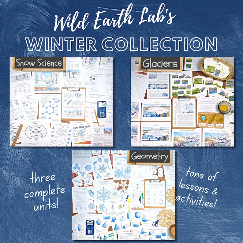 Winter Collection: Science & Math Units for Snow, Geometry, Glaciers ...