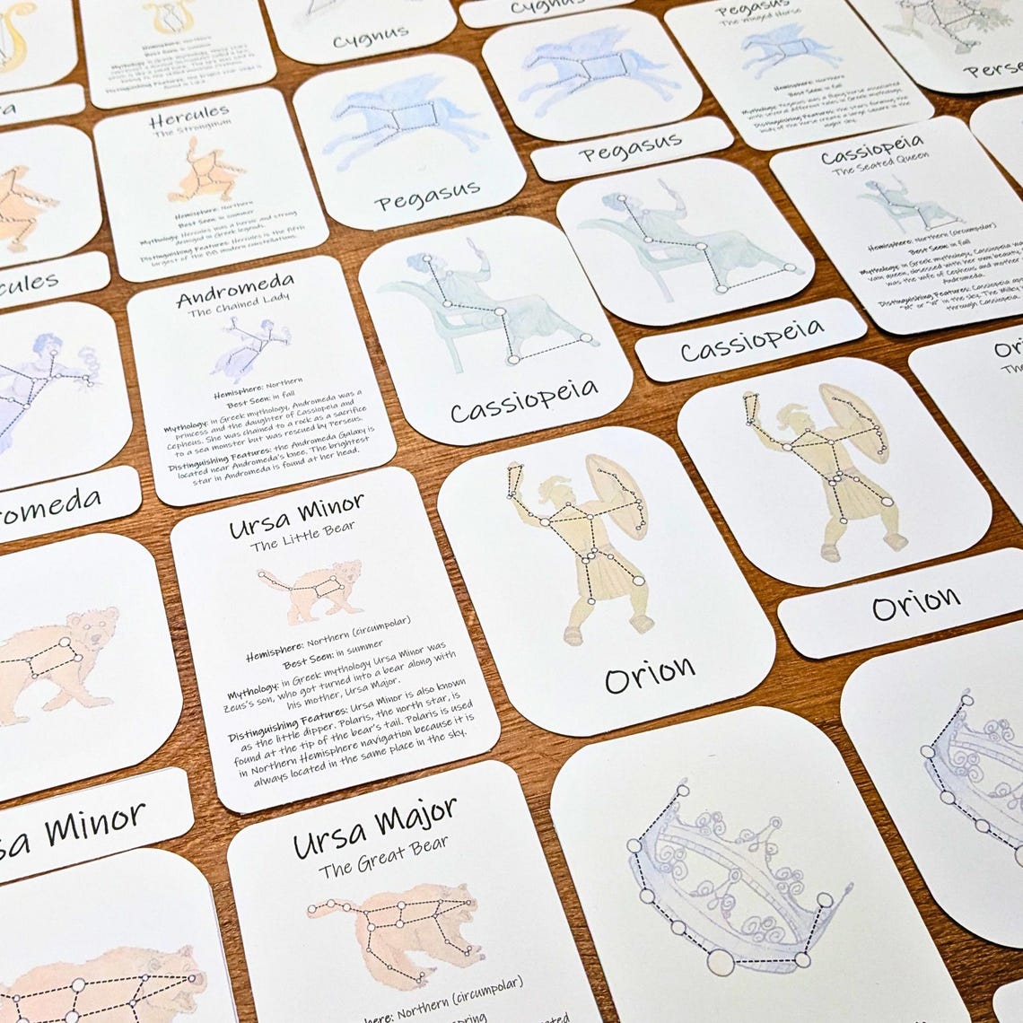 Northern Hemisphere Constellations Flashcards: Star Gazing Cards ...