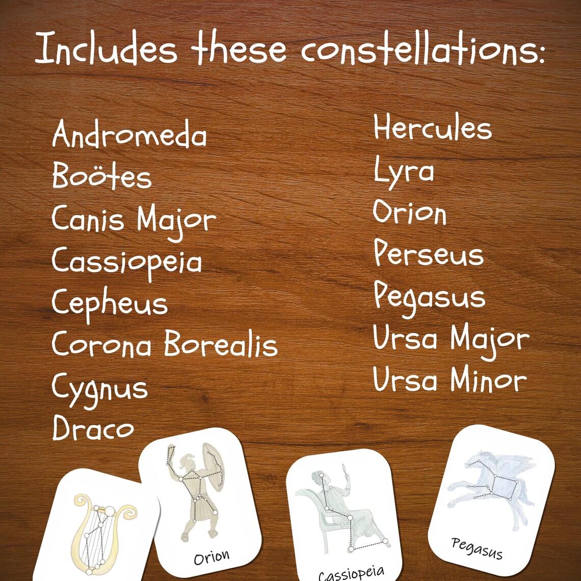 Northern Hemisphere Constellations Flashcards: Star Gazing Cards ...