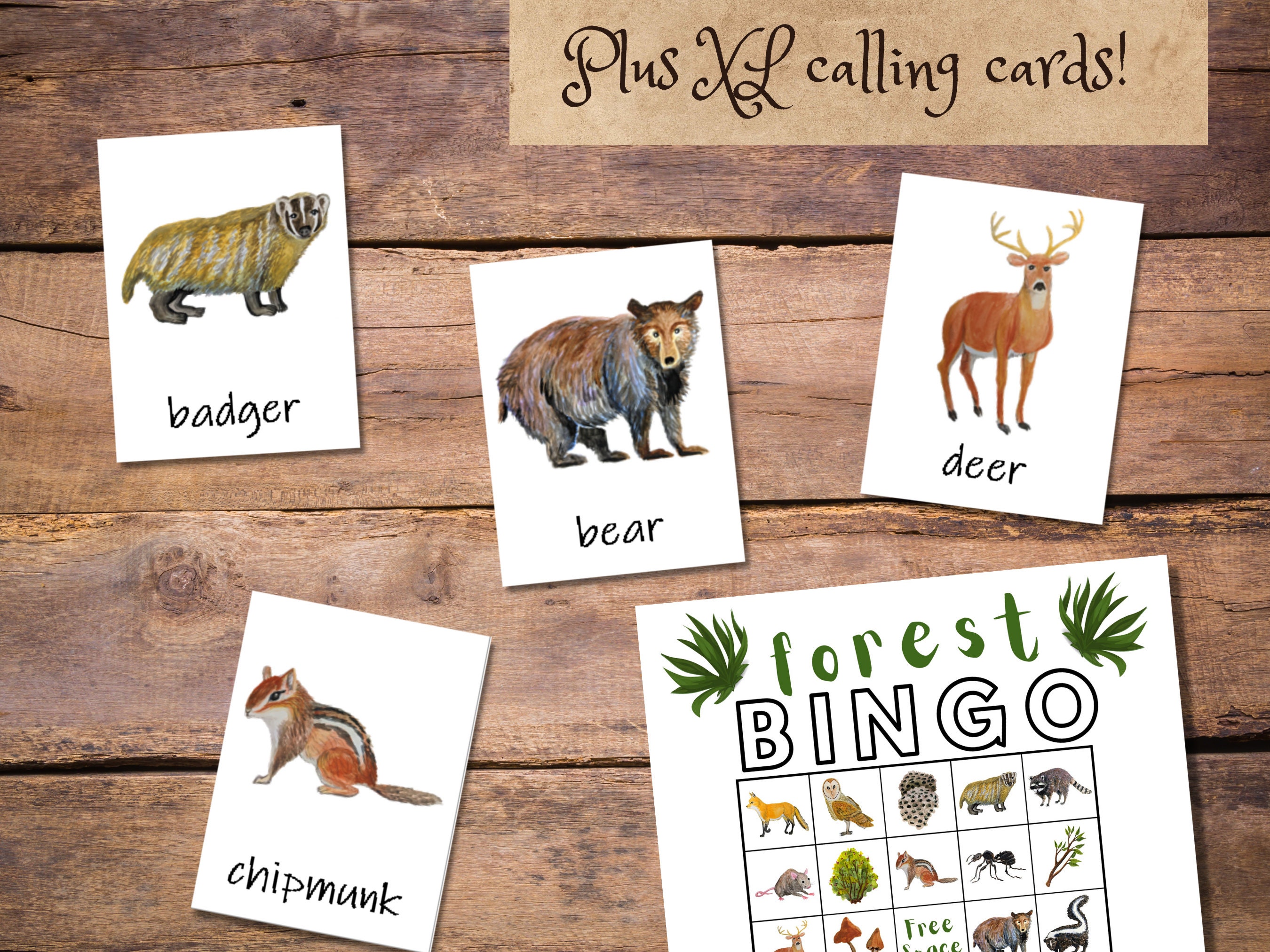 Forest Bingo: Printable Game for Camping, Forest School, Woodland ...