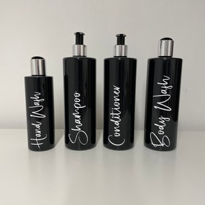 Personalised Cylindrical Black Refillable, Reusable, Pump or Disc ...