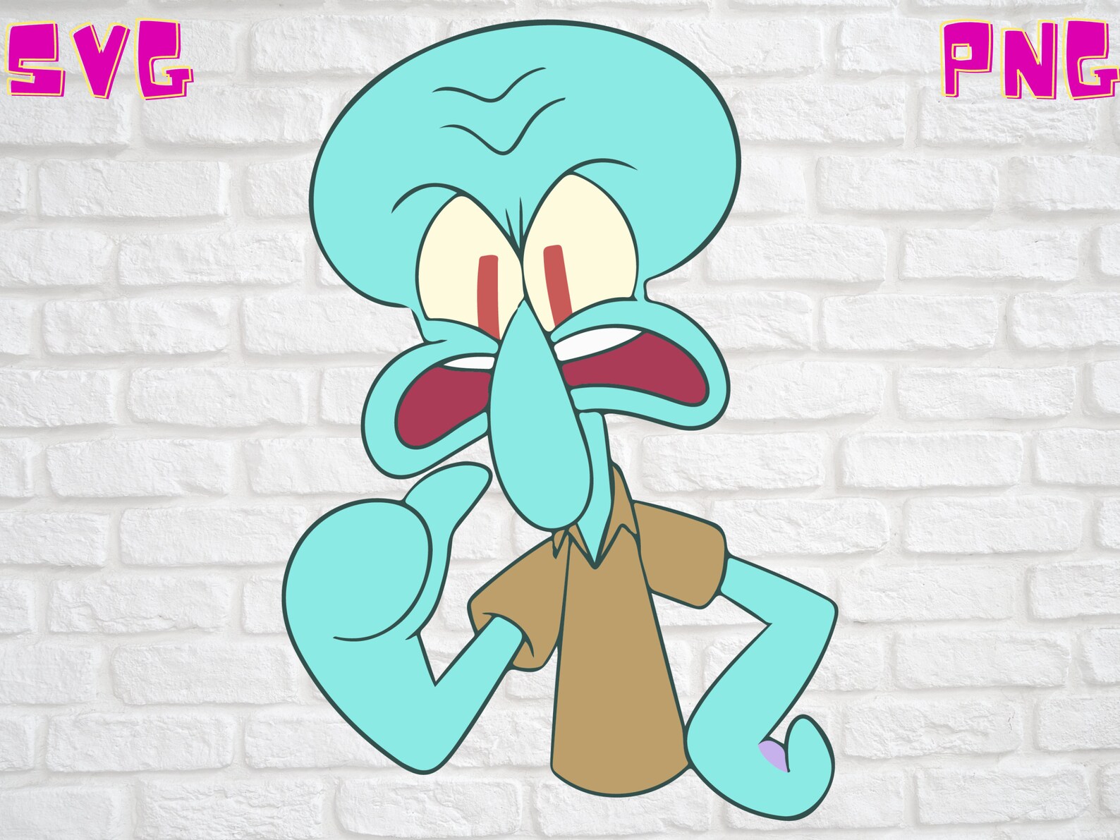 SpongeBob SquarePants Squidward Mad SVG Digital File Only | Etsy