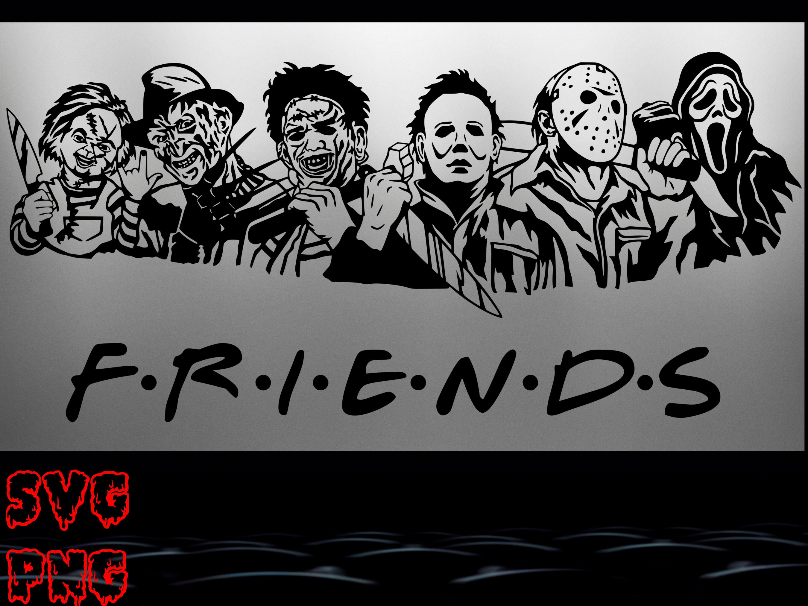 Horror Friends SVG Digital File Only SVG png Cricut Laser | Etsy