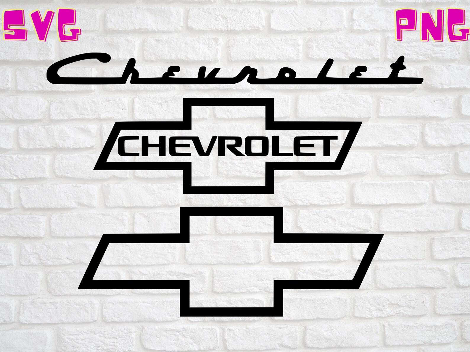 Chevy Chevrolet Bowtie Logo Bundle 3 in 1 SVG Digital File | Etsy