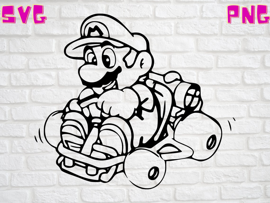 Super Mario Kart Go Kart Racer SVG Digital File Only SVG png | Etsy