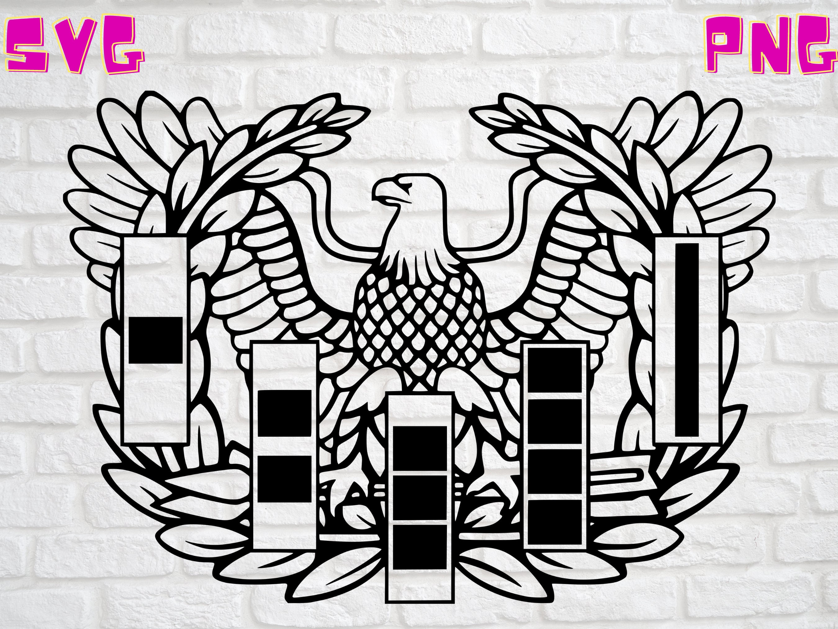 US Army Warrant Officer Eagle Rising Badge Logo SVG Digital | Etsy