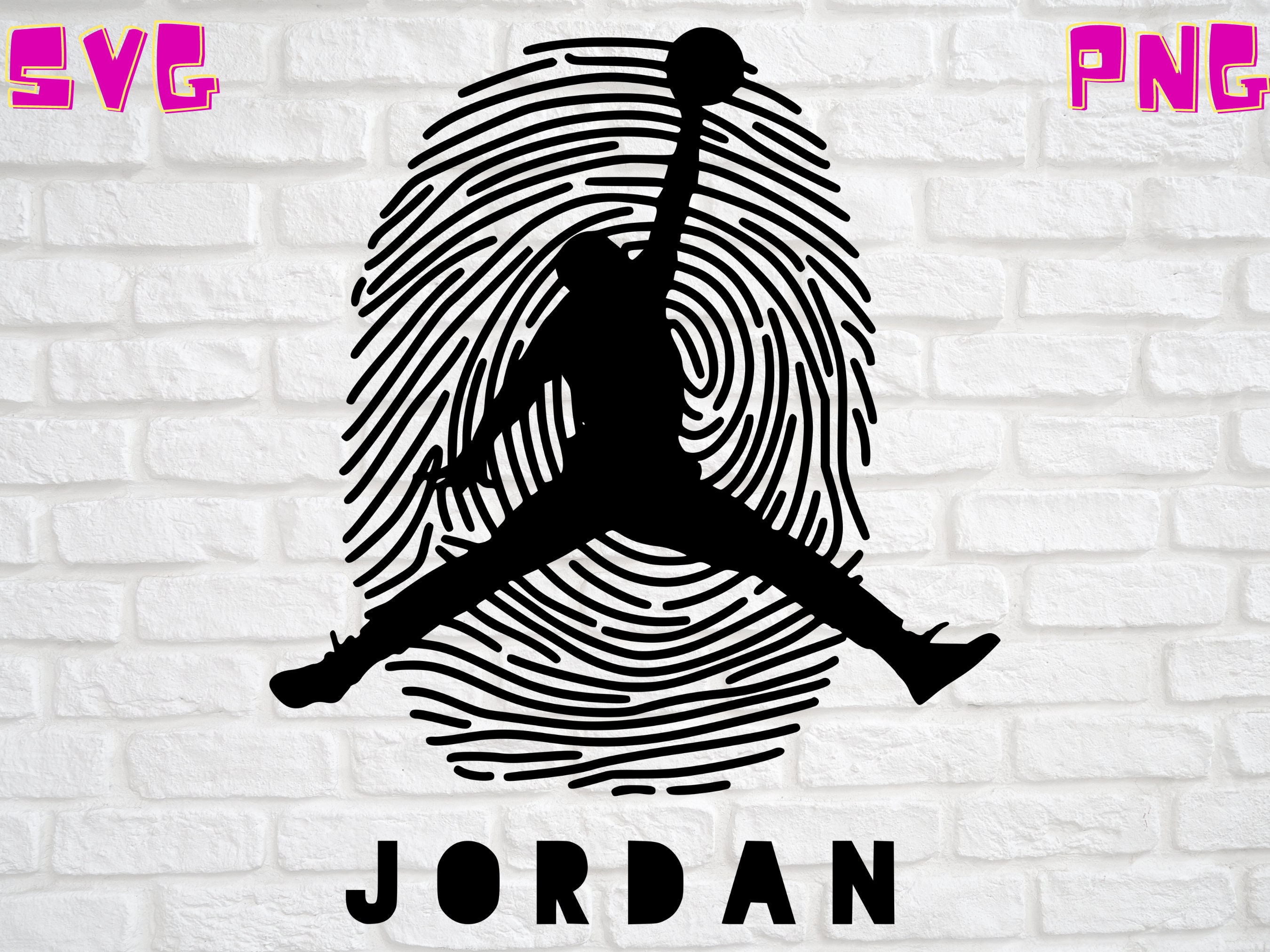 Michael Jordan Jumpman Fingerprint svg Digital File Only SVG | Etsy