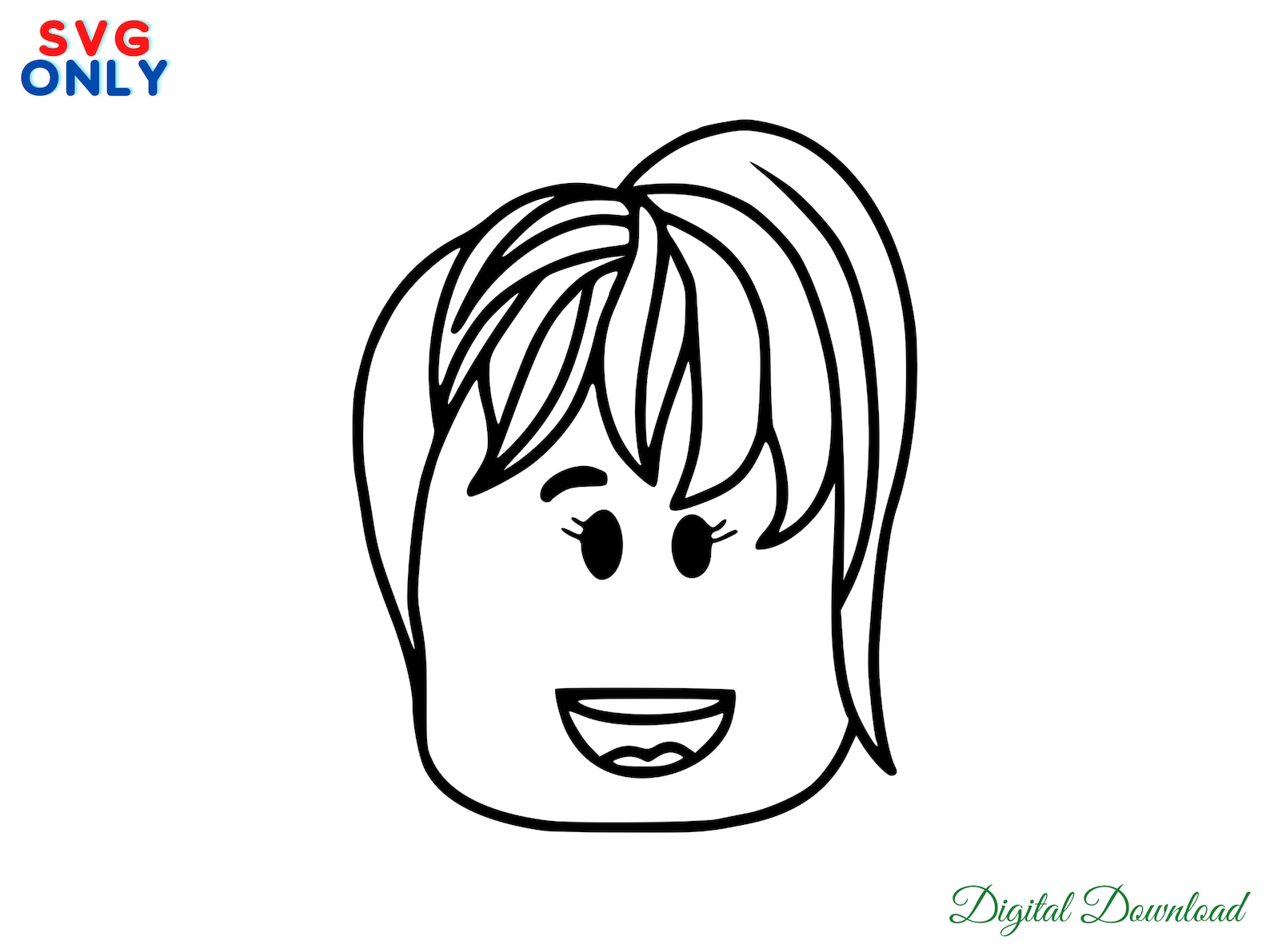 Roblox Girl SVG Digital Download | Etsy