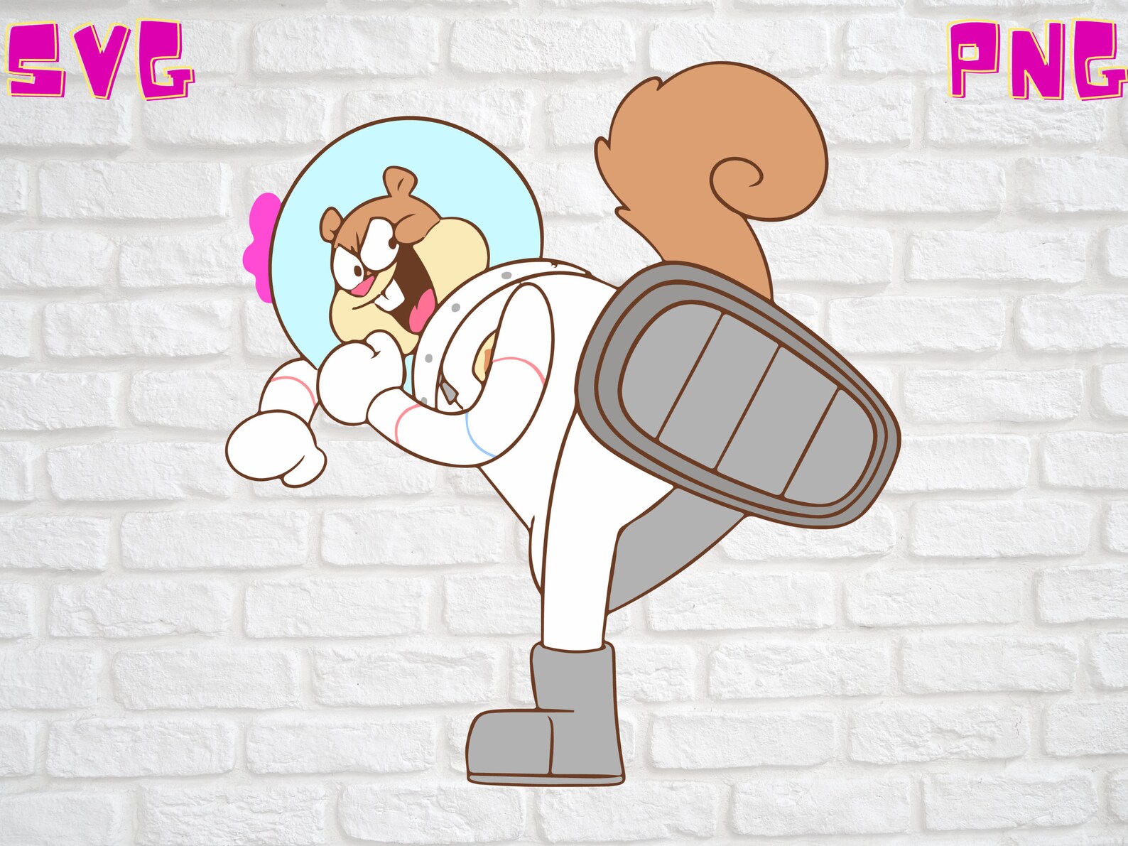 Sandy Cheeks Kick SpongeBob SquarePants Plankton SVG Digital | Etsy