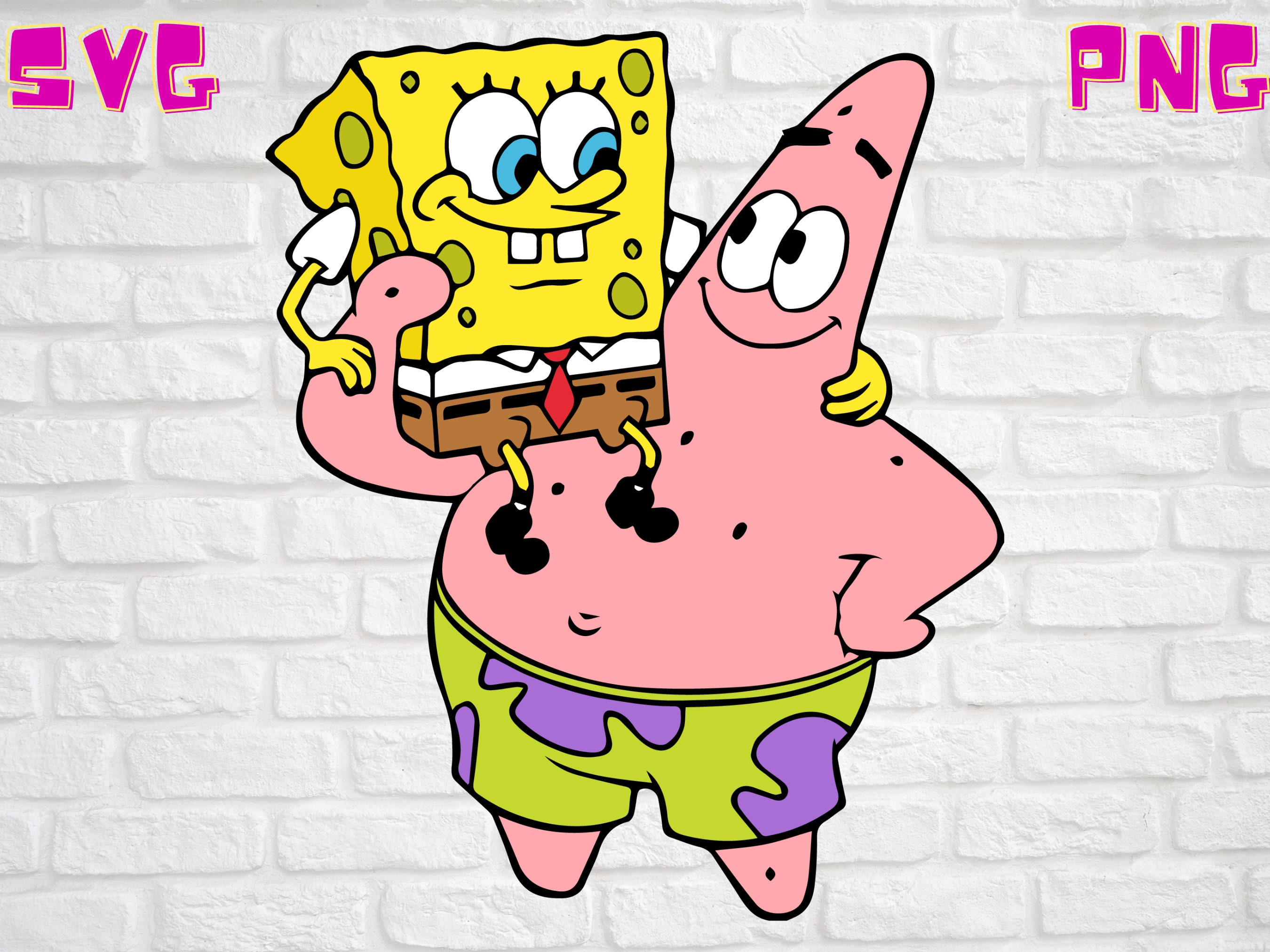Best Friends SpongeBob SquarePants and Patrick Star SVG | Etsy