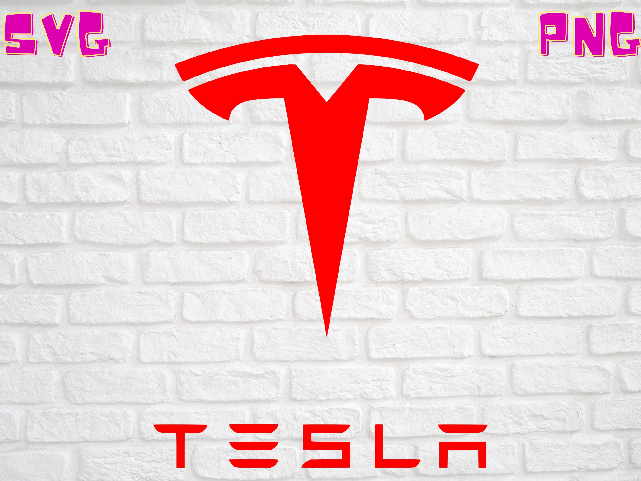 Tesla Red Logo SVG Digital File Only SVG png Cricut Laser | Etsy