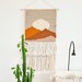 Mountains Weaving Sunrise Over the Mountains Macrame Art Boho Mountains ...