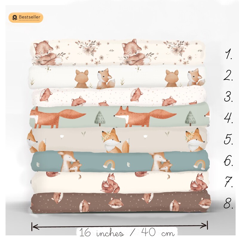 Fox Fabric - Etsy