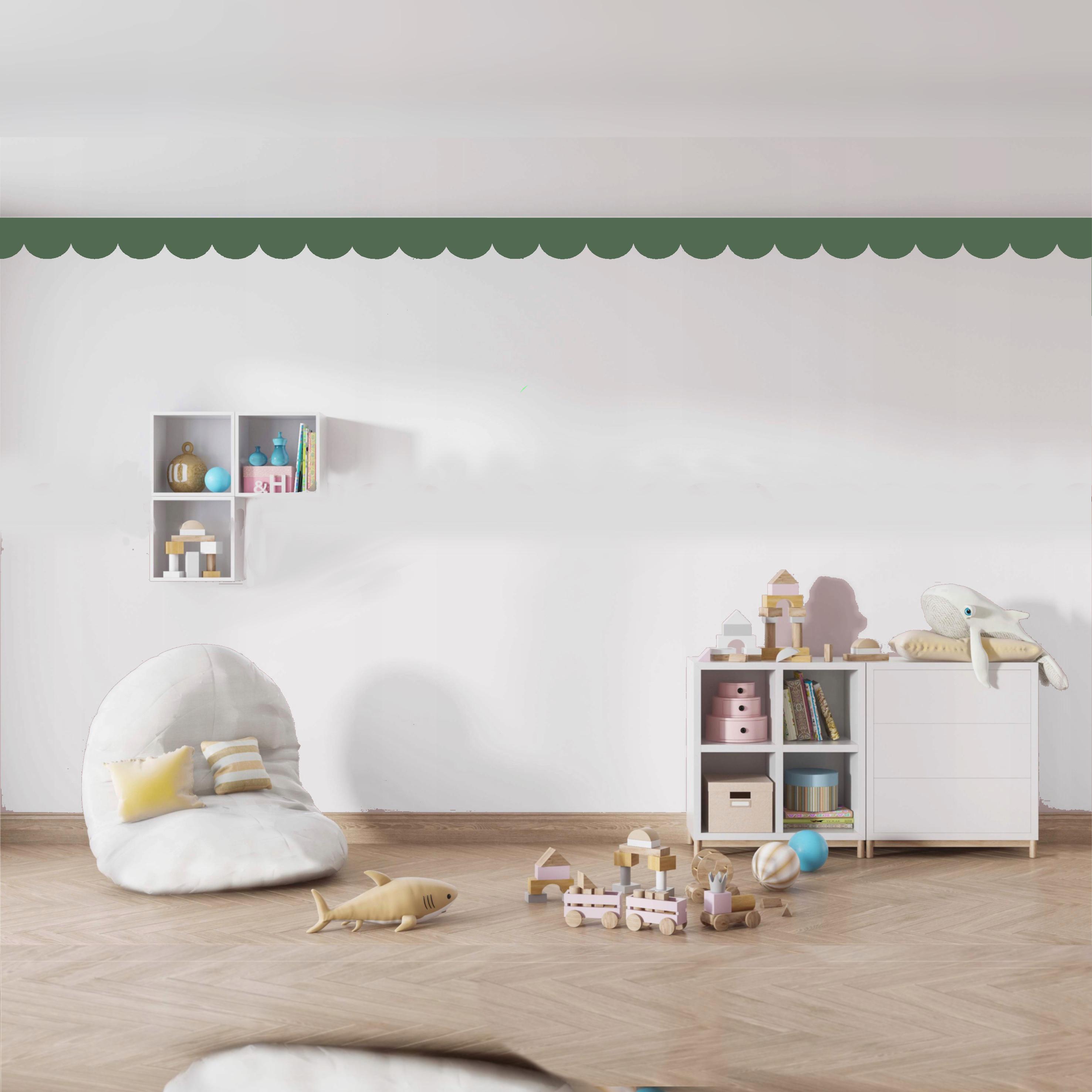 Scallops Wall Decal Scallop Wall Border Scallops Wall Sticker Scalloped ...