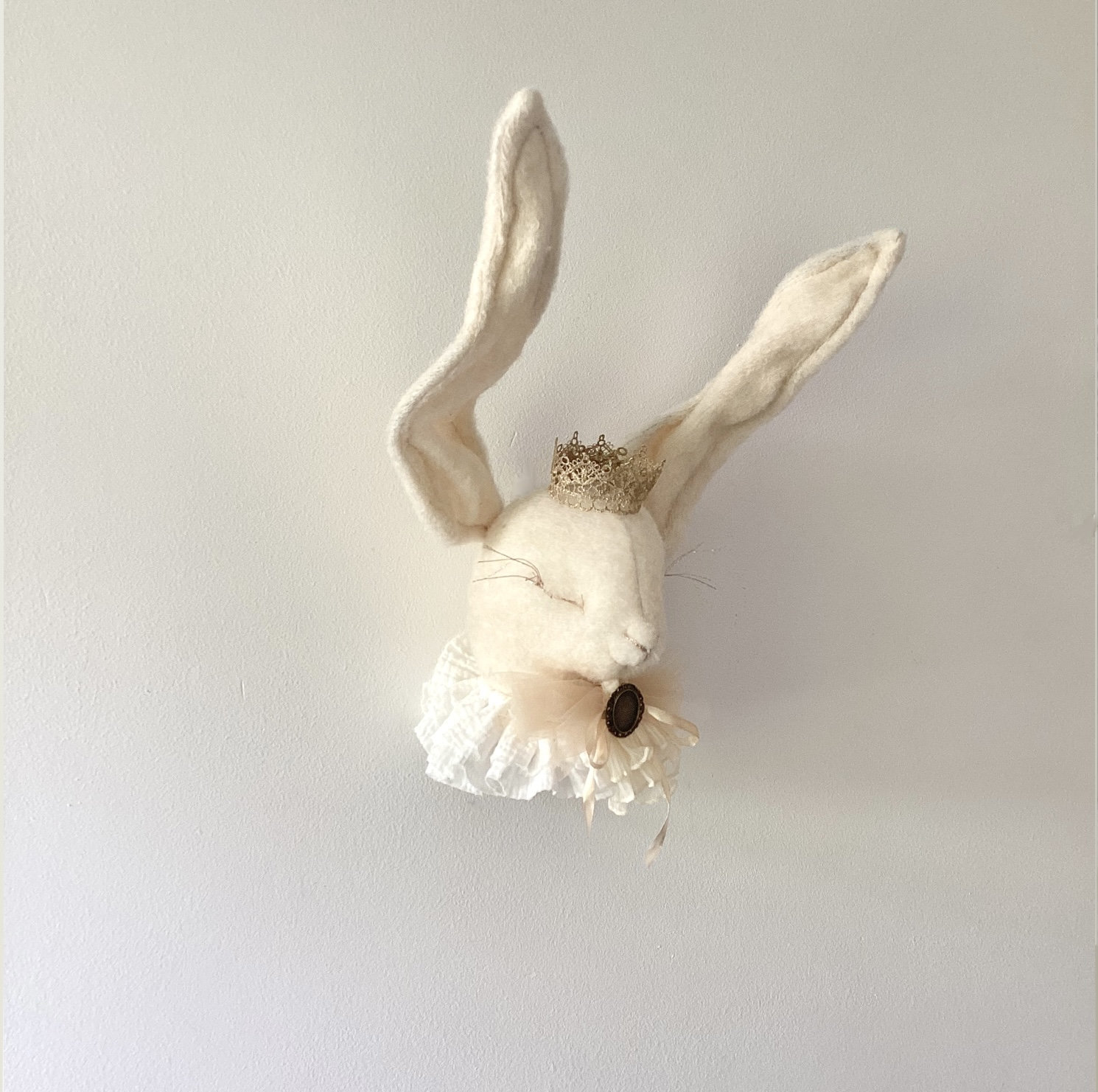 Rabbit Head Wall Mount Rabbit Wall Mount Rabbit Wall Decoration Plush ...