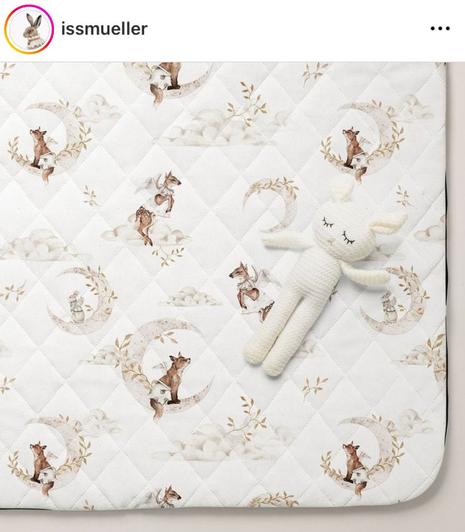 SKY FOREST SMALL White Deer Fabric Fawn Fabric Fox Fabric Deer Cotton ...