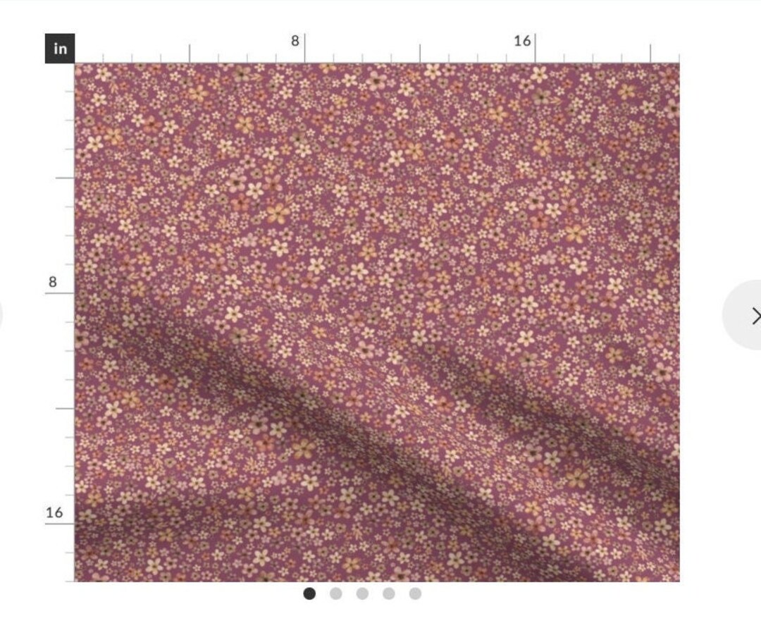 MINI FLOWERS Fabric Small Flowers Fabric Tiny Flowers Fabric WHITE Mini ...