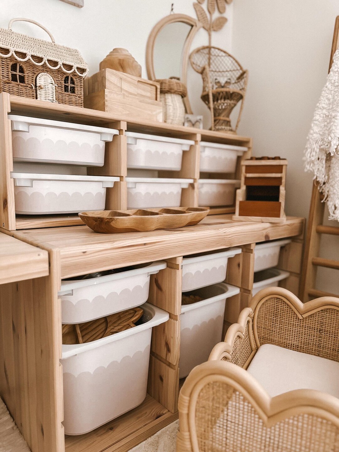 Scalloped TROFAST Decal IKEA TROFAST Vinyl Wraps Ikea Trofast Sticker ...