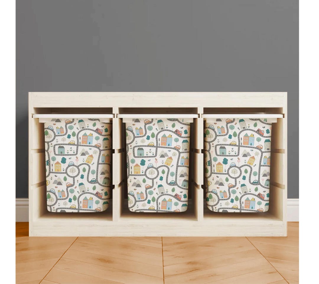 TROFAST Decal IKEA TROFAST Container Sticker City Trofast Car Retro ...