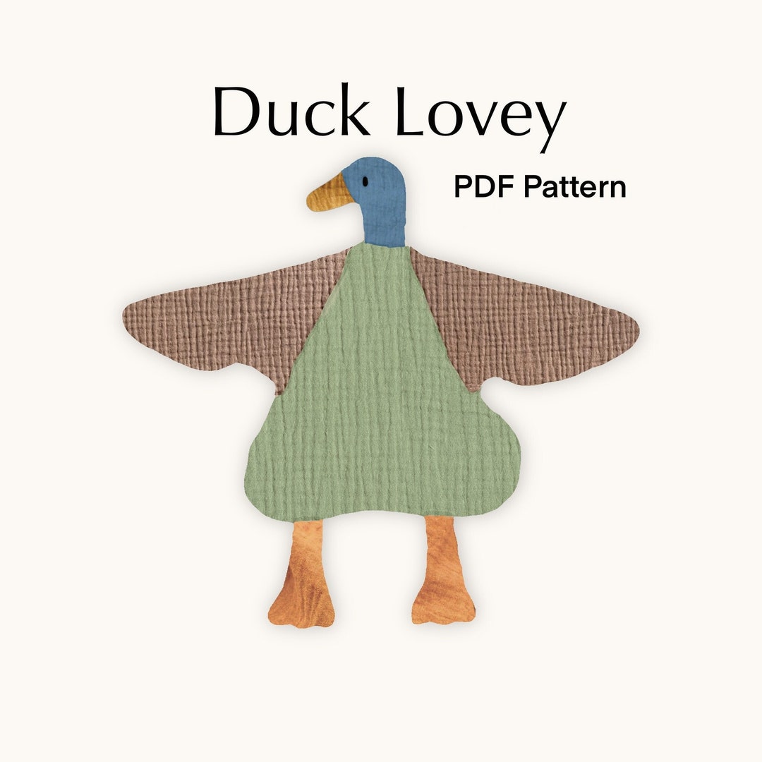 Duck Lovey Blanket Pattern Duck Digital Pattern Duck Sewing Pattern ...