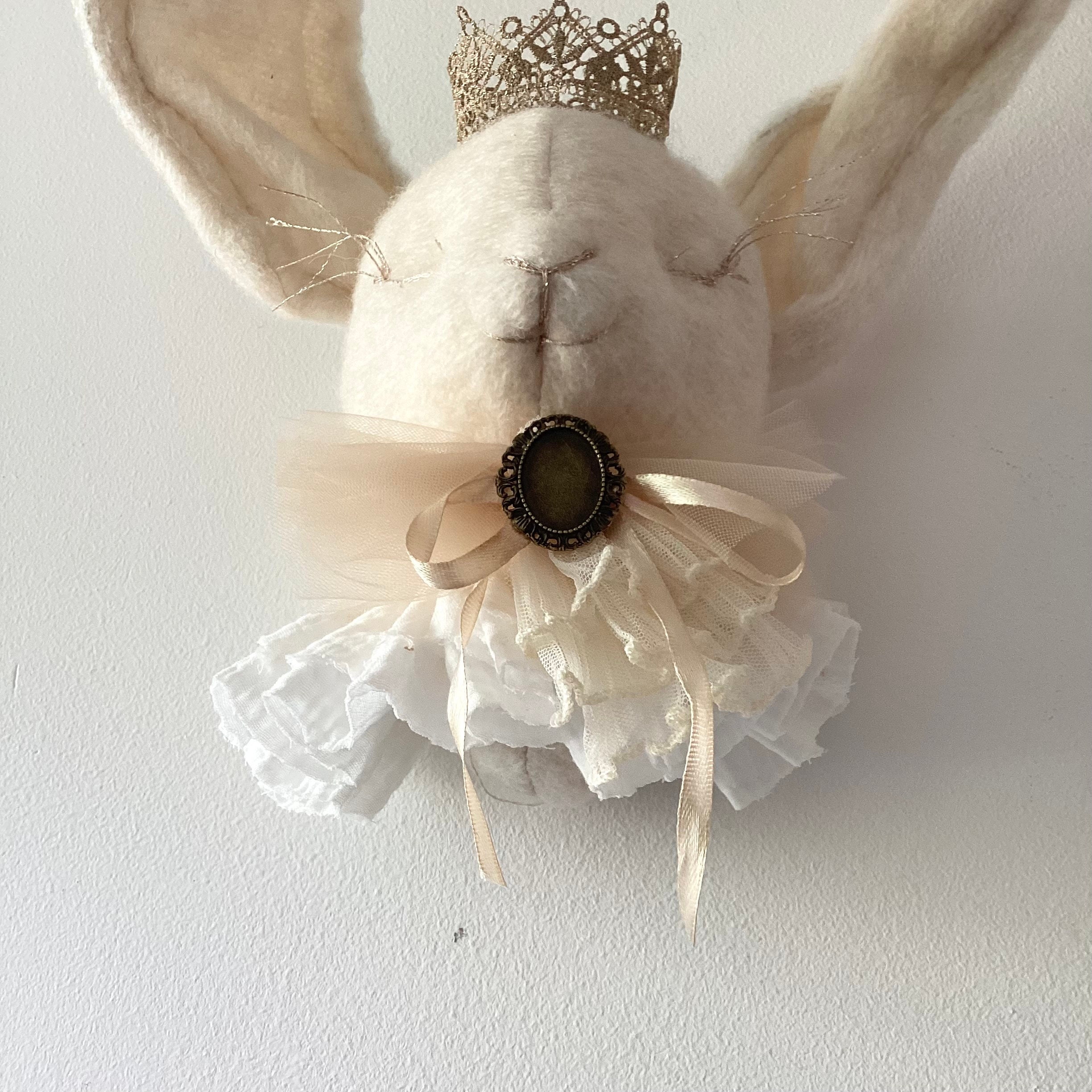 Rabbit Head Wall Mount Rabbit Wall Mount Rabbit Wall Decoration Plush ...